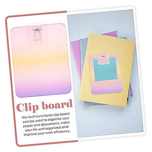 COHEALI 2pcs Plate Clamp Writing Board Stenography Board Clip Board Office Plastic Paper Writing Clip Office Clip Boards Clipboard Exam Paper Clips Student Paper Clip Boards