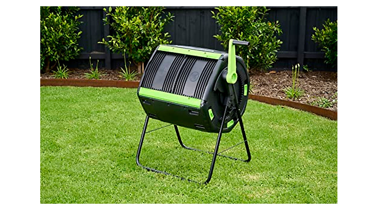 MAZE 48 Gallon Compost Tumbler & Cart - Easy Composting