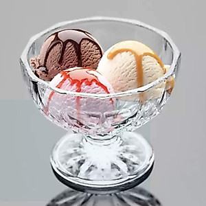 Lavo Home Dessert Ice Cream Cups Mini Truffle Bowls, Salad Fruit Glass Dish Crystal Style - Lead (Pb) Free (6)