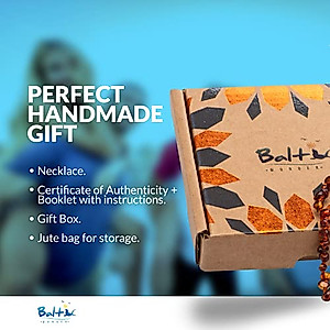 Baltic Wonder Baltic Necklaces (Baroque Polished Cognac) Certified as 100% Authentic Baltic Amber.