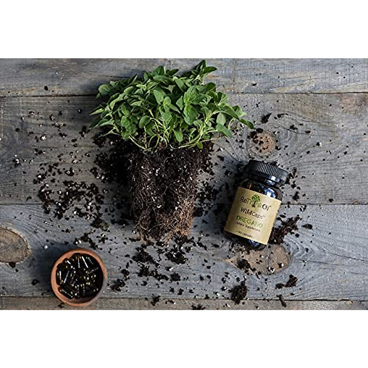 ReThinkOil Wild Mediterranean Oil of Oregano Capsules-WildCaps-Non-GMO Formula-Vegan, Soy-Free, Nut-Free, Kosher Friendly