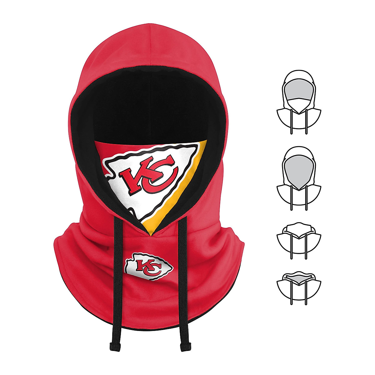 FOCO Kansas City Chiefs NFL Drawstring Hooded Gaiter