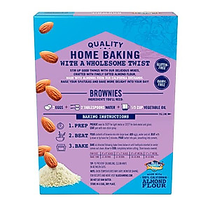 Blue Diamond Almonds Gluten-Free Almond Flour Baking Mix, Chocolate Brownie, Multicolor, 13.1 Oz