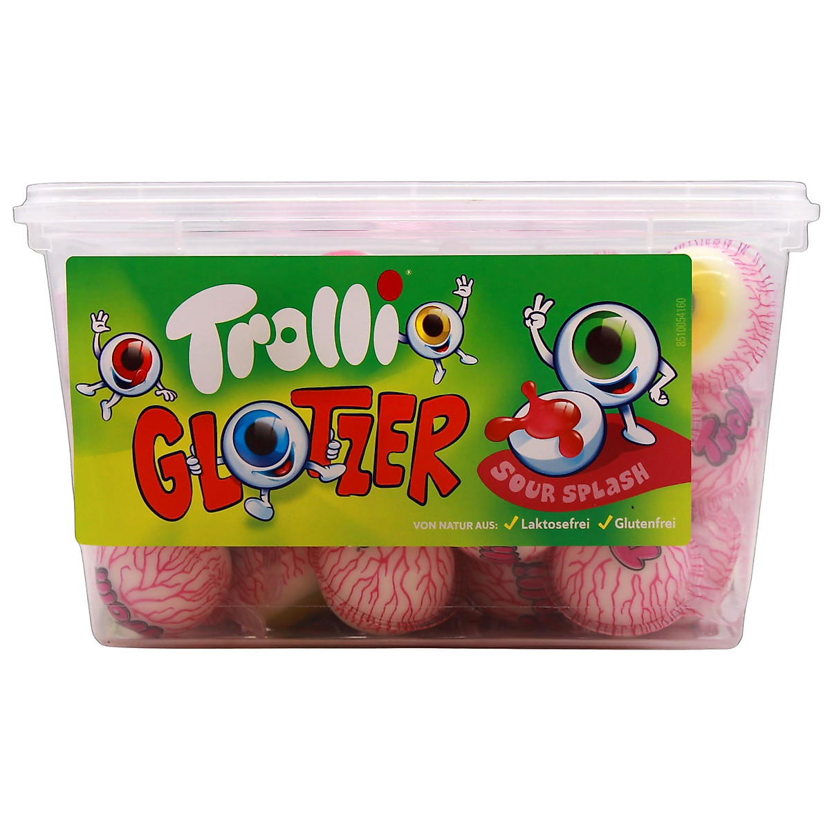 Trolli Glotzer 60 Pieces (1128g) - Schaumzucker Gummibonbon mit Füllung 10%
