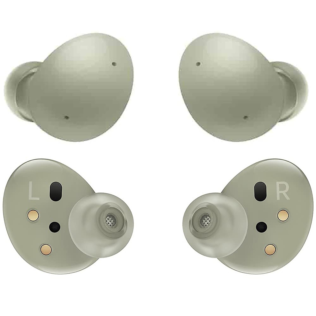 SAMSUNG Galaxy Buds2 True Wireless Earbuds Noise Cancelling Ambient Sound Bluetooth Lightweight Comfort Fit Touch Control, International Version (Olive) (Renewed)