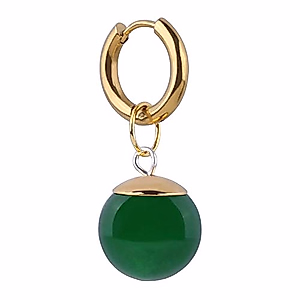 1 piece of Anime Cartoon Vegetto Potara Ball Black Son Goku Zamasu Cos Earring Ear Clip Cuff (Single green pierced)