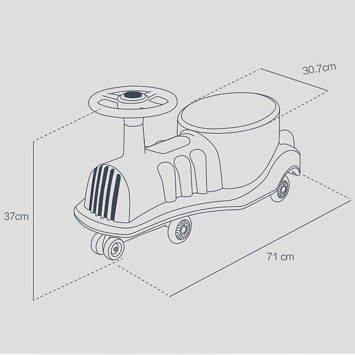 ygqtbc Kids Toys Girl and Boy Swinging Swing Car, Children Scooter Car for Children Over 1 Year Old Pedal Go Kart | Pedal Car | Ride On Toys for Boys (Color : B)