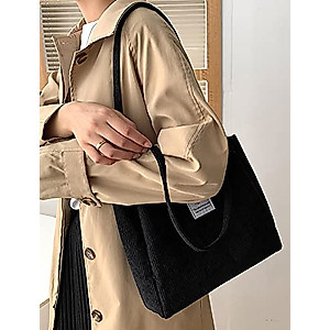 Corduroy Totes Bag Women's Shoulder Handbags Hobo Crossbody Purse Shopping Bag