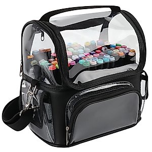 ChickVilla Marker Organizer Case with Dividers Marker Storage Bag,Marker Storage Bag for Markers, Paint Brushes, Colored Pencils