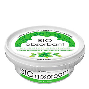 ATTITUDE Bio Absorbant Air Purifier with Activated Carbon, Plant- and Mineral-Based, Absorbs Odors, Vegan, Mint, 8 Ounces