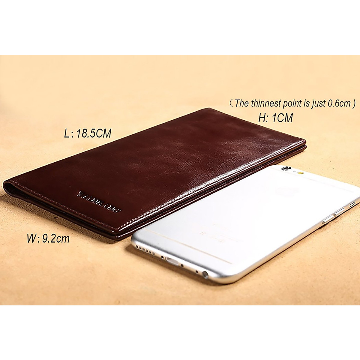 MANBANG Genuine Italian Leather Handbag Organizer Card Case Long Bifold Wallet