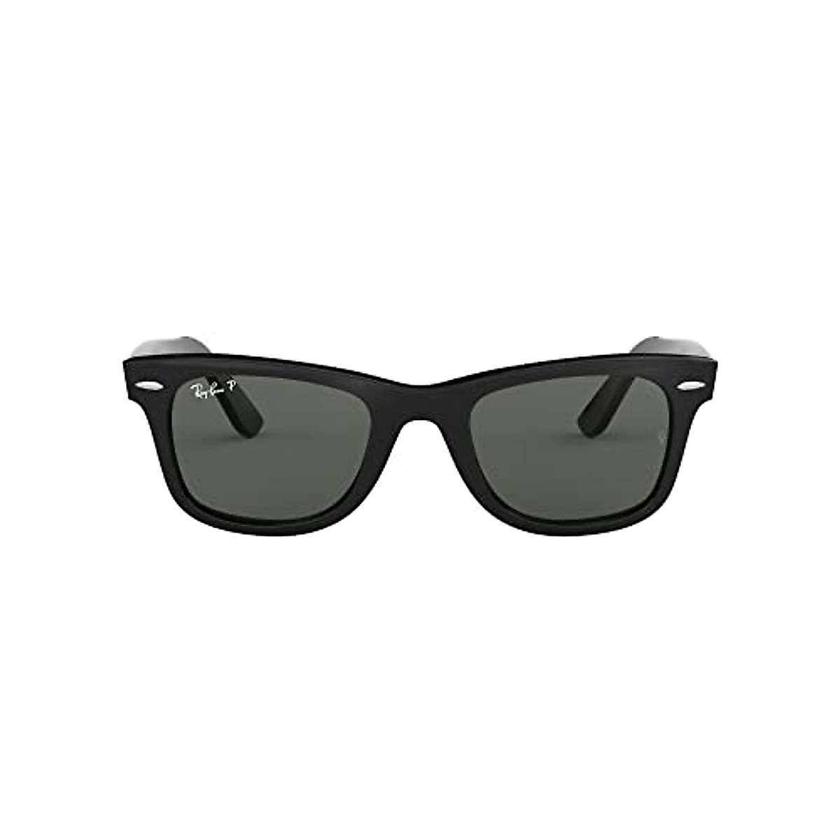 Ray-Ban Unisex-Adult Rectangular Sunglasses Black Frame Green Lens Medium