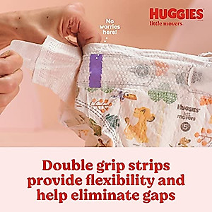 Huggies Little Movers Baby Diapers Size 5 (27+ lbs), 60 Count (Pack of 2)
