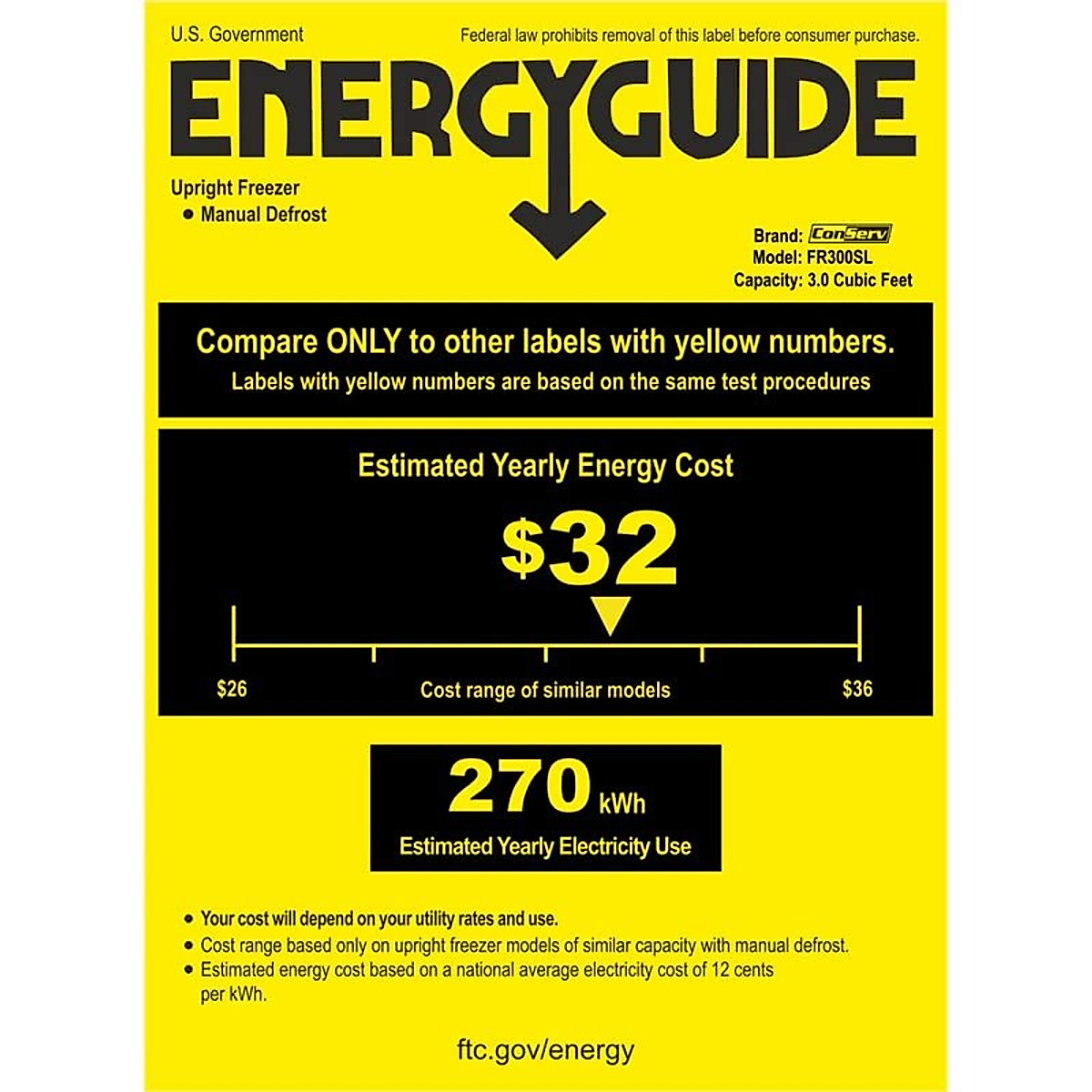 Conserv 3 cu. ft. Midi Upright Freezer