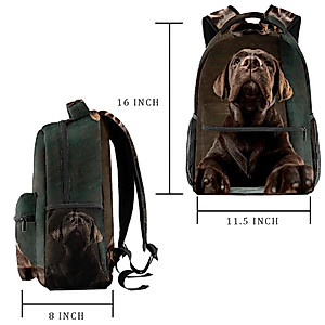 Beautiful Chocolate Labrador Retriever Puppy Backpack Students Shoulder Bags Travel Bag College School Tote Backpacks