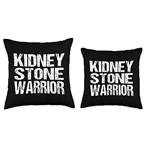 Funny Kidney Stone Shirts and Gifts Passing a Kidney Stone Warrior Urology Patient Throw Pillow, 18x18, Multicolor