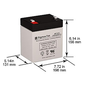 SigmasTek SP12-5 Battery - 12 Volt 5 AH F1 Terminal