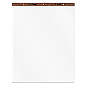 TOPS Easel Pad, 3-hole punched, white, 15 lb, plain white, 50 SH/PD, 2 per Carton (7903)