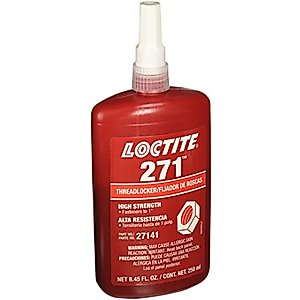 Loctite 88441 271 Threadlockers, High Strength, 250 mL, 1 in Thread, Red