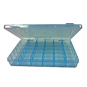 36 Grids Plastic Organizer Box with Adjustable Dividers, Blue Bead Sorter Container Organizer Box Container Case for Storage Crafts