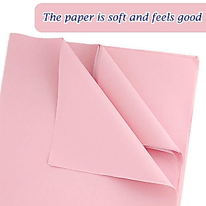 RINDOJIN 100 Sheets Pink Tissue Paper for Gift Bags 14 x 20 Inches Wrapping Tissue Paper Pink Wrapping Paper for Gift Packaging Filler Art Crafts Wedding Birthday Gift Wrapping Paper