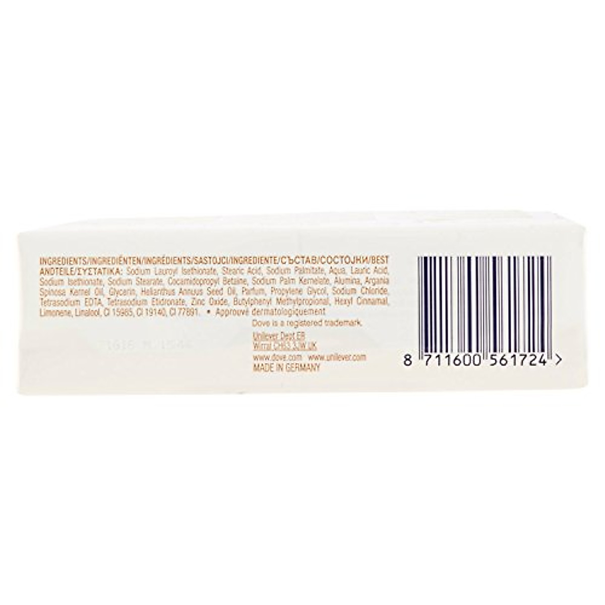 Dove: "Cream Oil Beauty Cream Bar with Moroccan Argan Oil * 3.5 Ounces (100g) Bars (Pack of 2) * [ Italian Import ]