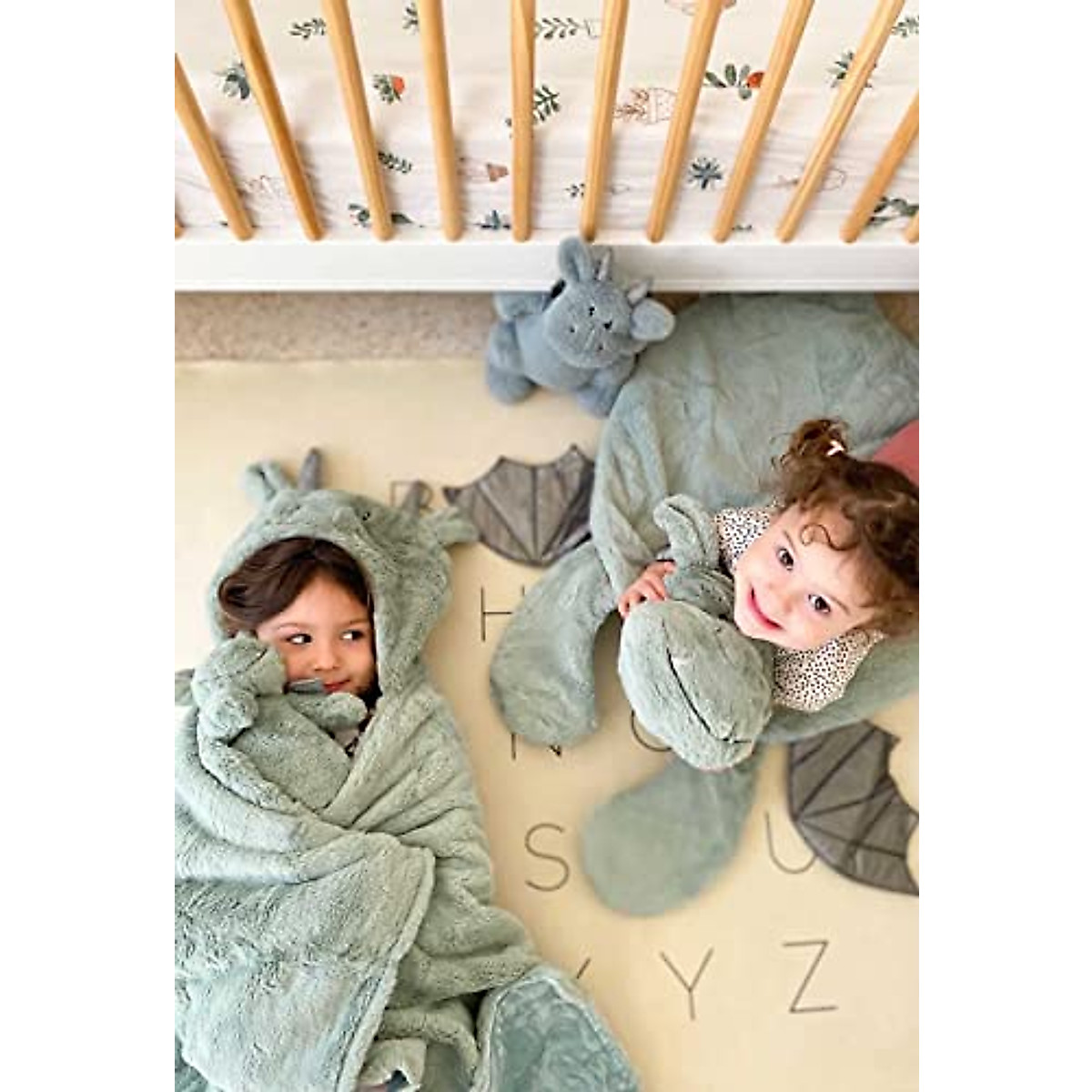 MON AMI Dax Dragon Stuffed Animal- Warmies Microwaveable Plush Pal with Aromatherapy Lavender Scent for Babies and Kids - Stuffed Grey Dragon Plush 11"