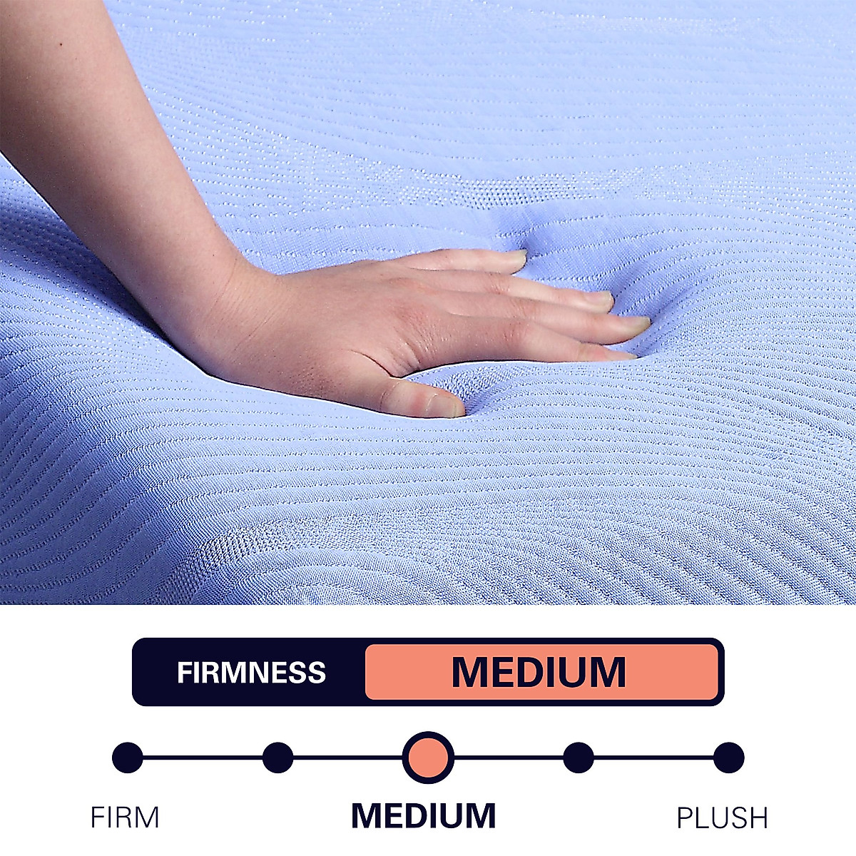 Bridgevine Home Flex Head 6-Layer Hybrid Latex Foam and Coil Adult Mattress, 12 Inches, Mattress-in-a-Box, Split King Size, Blue Ice Cover
