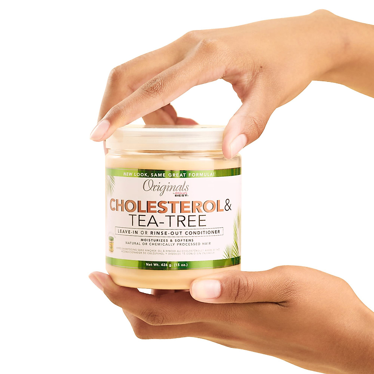 Originals by Africa's Best Cholesterol Tea Tree Oil, Rinse-Out Plus Leave in Conditioner, Repair and Revitalize Damaged, Dry, Overprocessed Hair, 15 oz