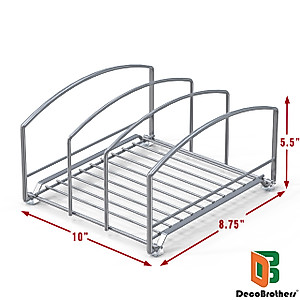 DecoBros Kitchen Houseware Organizer Pantry Rack, Silver