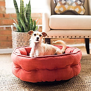 Petmate La-Z-Boy Ginger Cuddler Dog Bed, Paprika, 22" x 22"