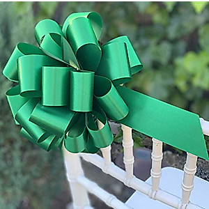 Gold, White, Green, Blue, Red Pull Bows for Gifts - 9" Wide, Set of 5, Easter, Presents, Gift Basket, Christmas, Birthday, Holiday Embellishments, Office, Fundraiser, Wreath, Swag, Decoration
