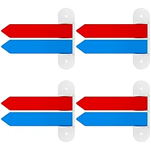Preboun 4 Pack Exam Room Flags 7 Inch Long Medical Door Flags Primary Colors Exam Room Medical Room Status Flags for Doctors Offices Hospitals and Clinics Supplies (2 Flags)