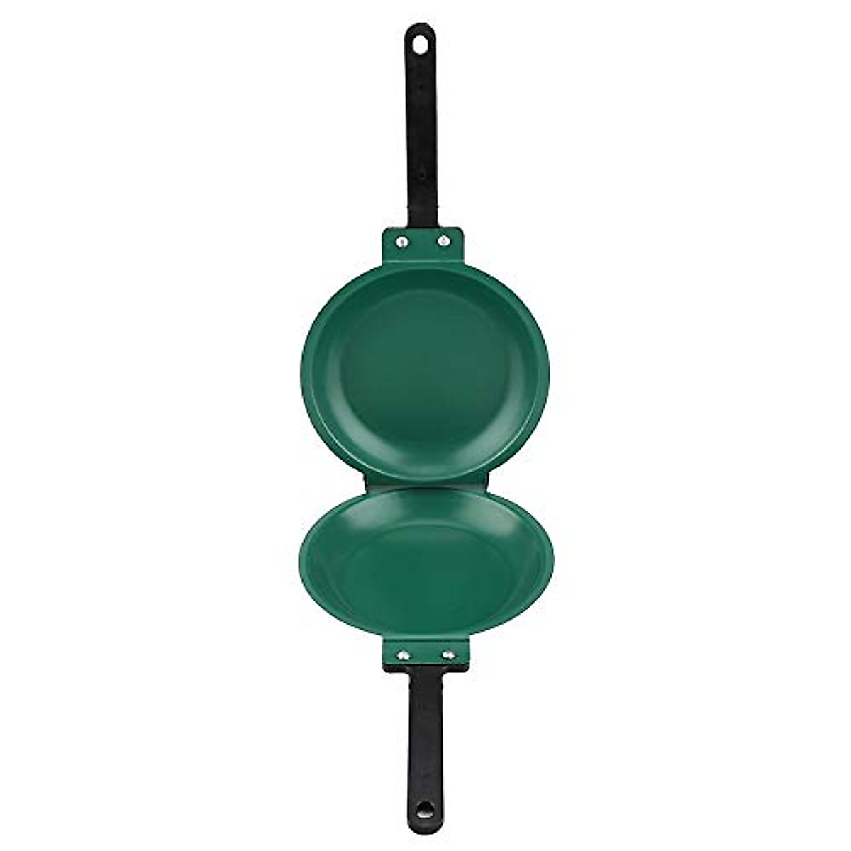 Jadeshay Non-Stick Double Side Ceramic Coating Flip Frying Pan, Durable Pancake Maker Iron Skillet for Gas Stove, Perfect for Cake Embryos (Green)