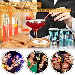 2 Pack Margarita Salt Rimmer Set 3 Tier Bar Glass Rimmers Salt Bamboo Salt Sugar Lime Juice Rimming Tray for Drinks Cocktail Rimmer Dish Bartender Tools for Bar Party Accessories