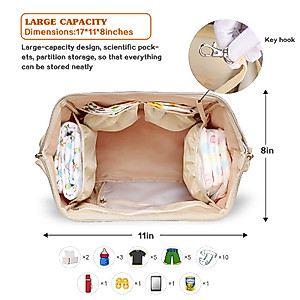 Diaper Bag Backpack for Mom & Dad, Multifunction Waterproof Baby Changing Bags, Large Nappy Bag Backpack (Cow)