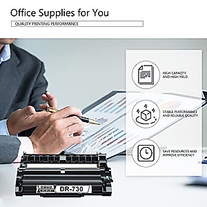 GULOYA Compatible DR-730 DR730 Black High Yield Drum Unit Replacement for Brother DR 730 DCP-L2550DW MFC-L2710DW L2750DW HL-L2350DW L2395DW Printer Drum Unit (Drum unit, NOT toner)