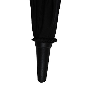 COLLAR AND CUFFS LONDON - 60MPH Windproof EXTRA STRONG - StormFighter Jumbo Umbrella - Striking Red Reinforced Fiberglass Frame - For 1 or 2 Persons - Auto Open - Non Slip Tyre Style Handle - Black