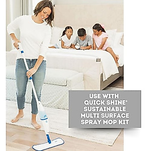 Quick Shine Multi Surface Floor Cleaner 27oz | Ready to Use-Streak Free- No Rinse | Use on Hardwood, Laminate, Luxury Vinyl Plank & Stone | Use in Spray Mops & Vac Mops | Safer Choice Cleaner