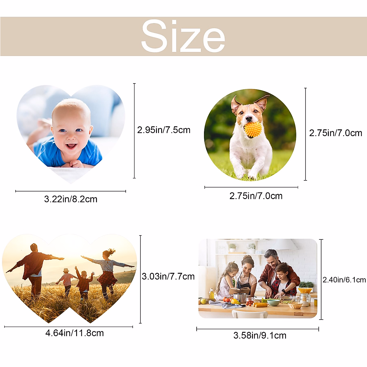 Custom Magnet Add Your Photo Fridge Magnets Home Decoration Photo Refrigerator Magnets Office and Kitchen Locker Magnets (Rectangle（1pcs）)