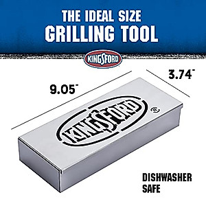 Kingsford Stainless Steel Smoker Box for Grill | Smoking Box for All Grills | Heavy Duty BBQ Accessories | Easy Way to Turn Any Grill Into A BBQ Smoker
