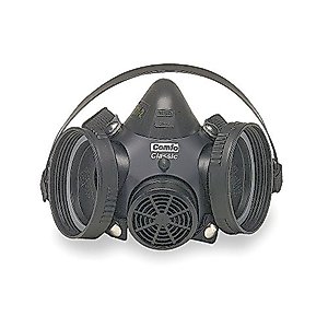 MSA 808057 Comfo Classic Half-Mask Facepiece Respirator, Small, Black