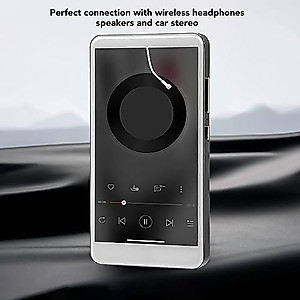 Bluetooth MP4 Player, 5 HD Full Touchscreen MP4 Player, Portable Digital HiFi Music Player with Camera, 2200mAh Battery, Support with Bluetooth Earphone Speaker Car Stereo (Black)