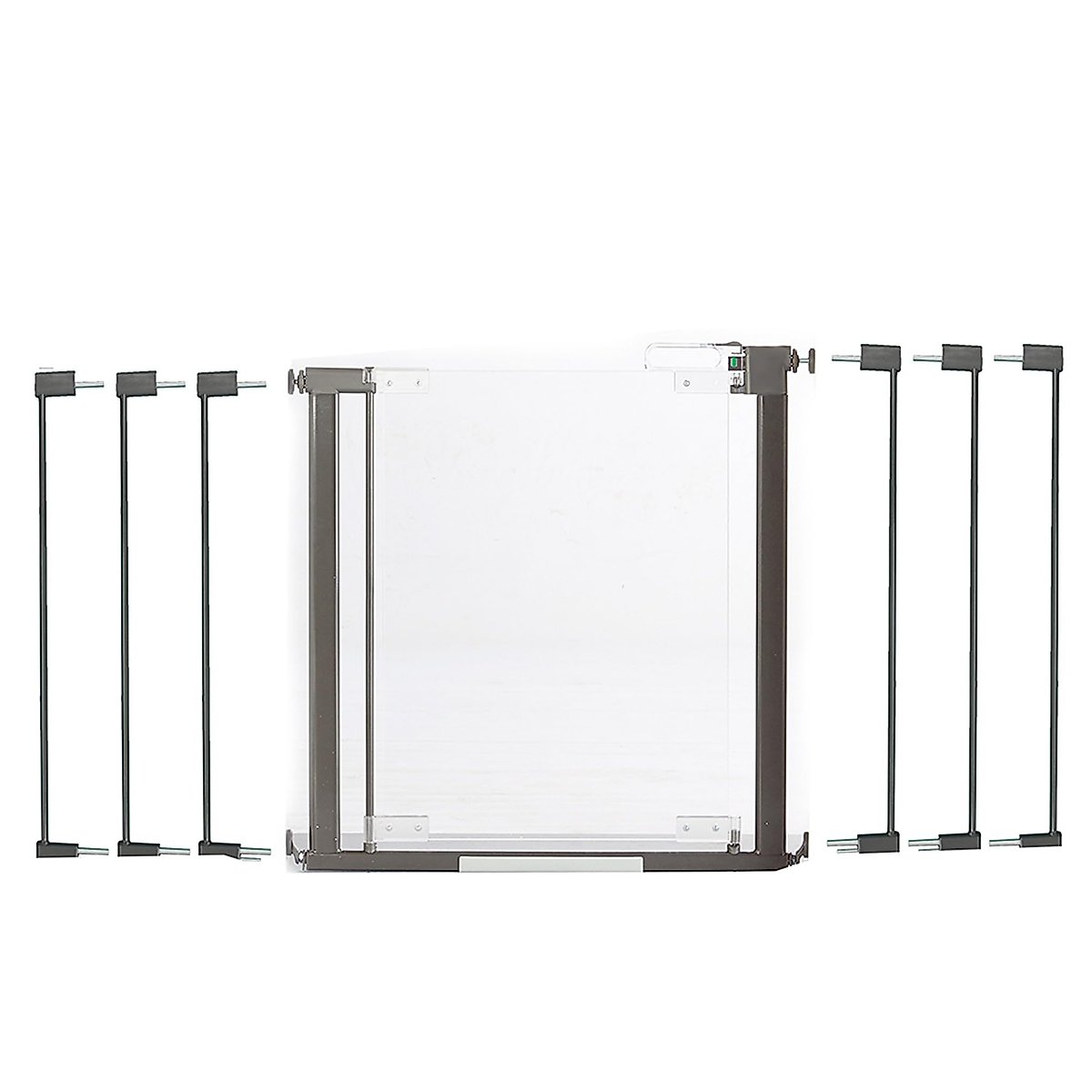 Qdos Safety Designer Gate Extensions for Crystal and Spectrum Pressure Mount Baby Gates | Slate | Allows for use in wider door openings - Each Extension adds 2.75" to the gate - Includes 2 Extensions