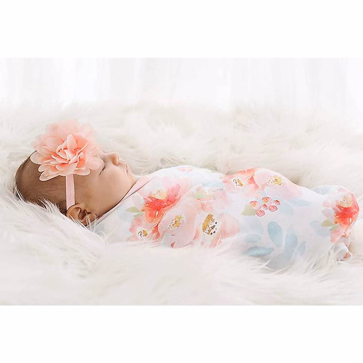 Muratomedo Newborn Baby Blanket Baby Receive Blanket Swaddling Blanket Printed Baby Swaddle Receive Blanket