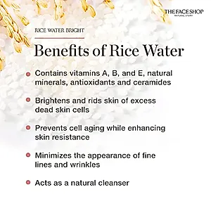 The Face Shop Rice Ceramide Moisturizing Cream | Rich Moisturizer for Long-lasting Smooth Absorbtion without Stickiness | Natural Moisturizer For Whitening & Skin Glowing, 1.69 fl oz, K-Beauty