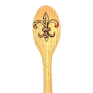 Fleur de lis or Roux the Day or Peace Love & Gumbo Engraved Wooden Cooking Spoon, Choice Of Style Engraved Wooden Spoons, Cajun Louisiana New Orleans Cooking, Mardi Gras Gift, Cajun Wedding Gift Set