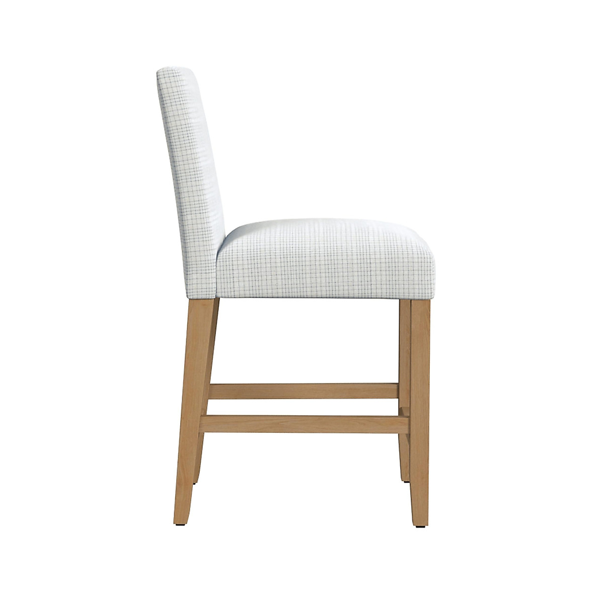 HomePop Home Decor | Classic Counter Height Bar Stools | 24 Inch Bar Stools | Decorative Home Furniture, Cream Mini Grid Pattern