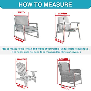 GARPROVM Garden Chair Covers Winterproof Outdoor Chair Covers 2 Pack, Outdoor Swivel Chair Covers Waterproof, Patio Chair Covers 420D Oxford Fabric Dustproof Patio Furniture Covers, 35"Lx38"Wx29"H