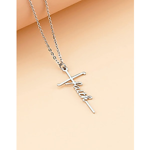 Lcherry Gifts for Women Faith Cross Necklace for Women Jewelry Necklace Gifts